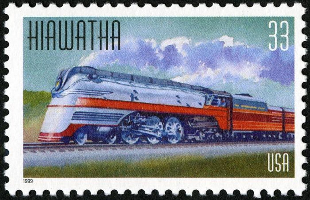 6x TRAINS HIAWATHA AMTRAK Chicago Steam Locomotive 1999 33c Unused ...