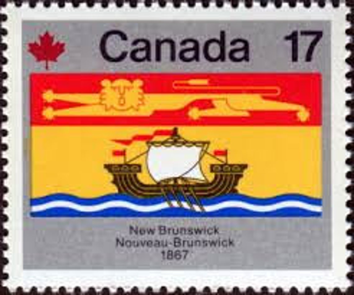 15x NEW BRUNSWICK CANADA Provincial Flag 1979 17c Vintage | Etsy
