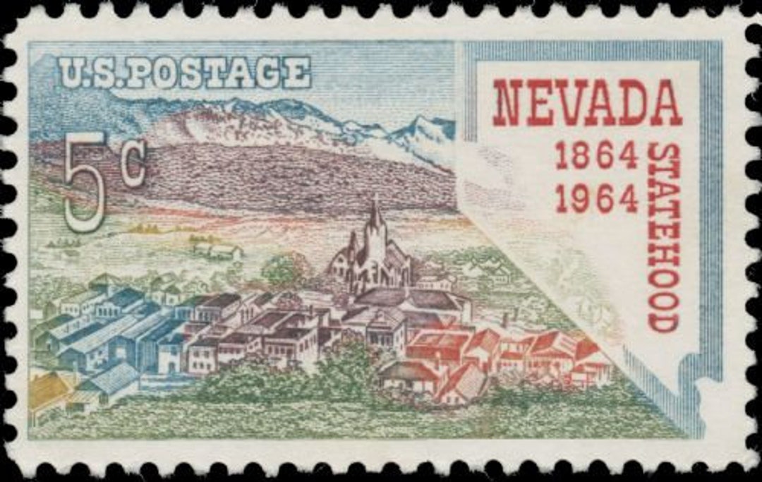 20x NEVADA Las Vegas Reno 1964 5c Unused Vintage Postage Stamp Free ...