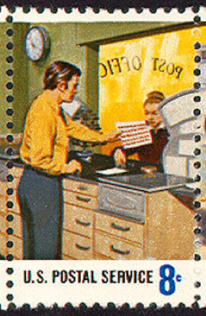 10x USPS POST OFFICE Window Clerk 1973 8c Unused Postage Stamp Free ...