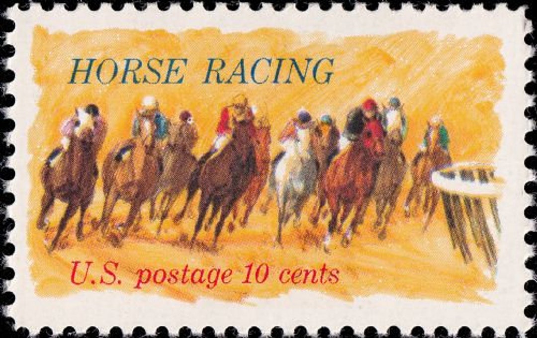 20x HORSE RACING Kentucky Derby Jockey 1974 10c Unused Postage Stamp ...