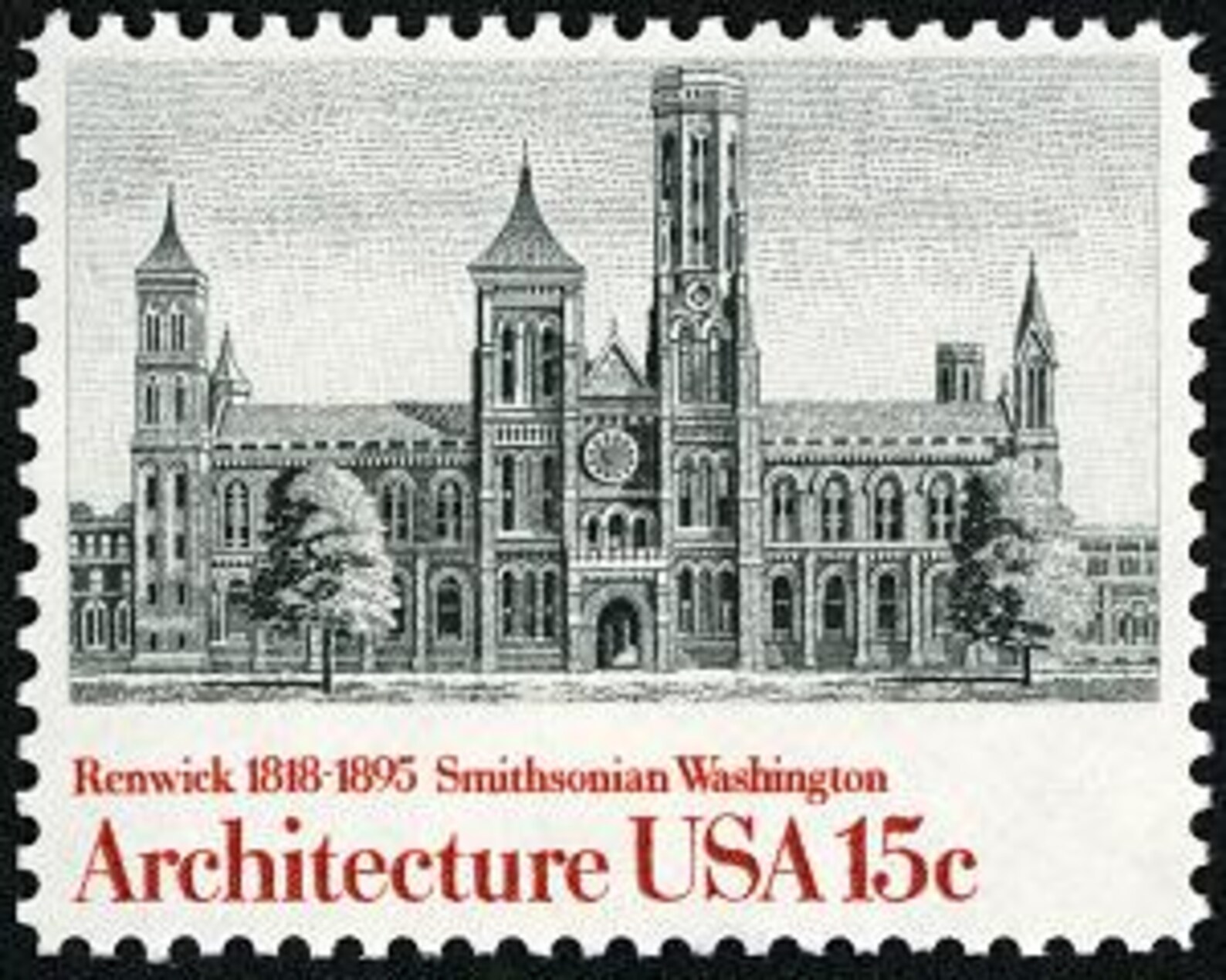 8x SMITHSONIAN INSTITUTION Washington DC Renwick 1980 15c Unused ...