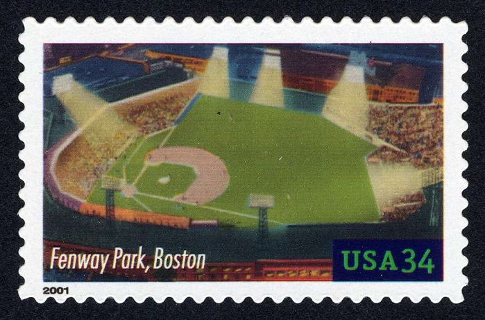 5x BOSTON Red Sox BASEBALL Stadium Fenway Park 2001 34c Unused Postage ...