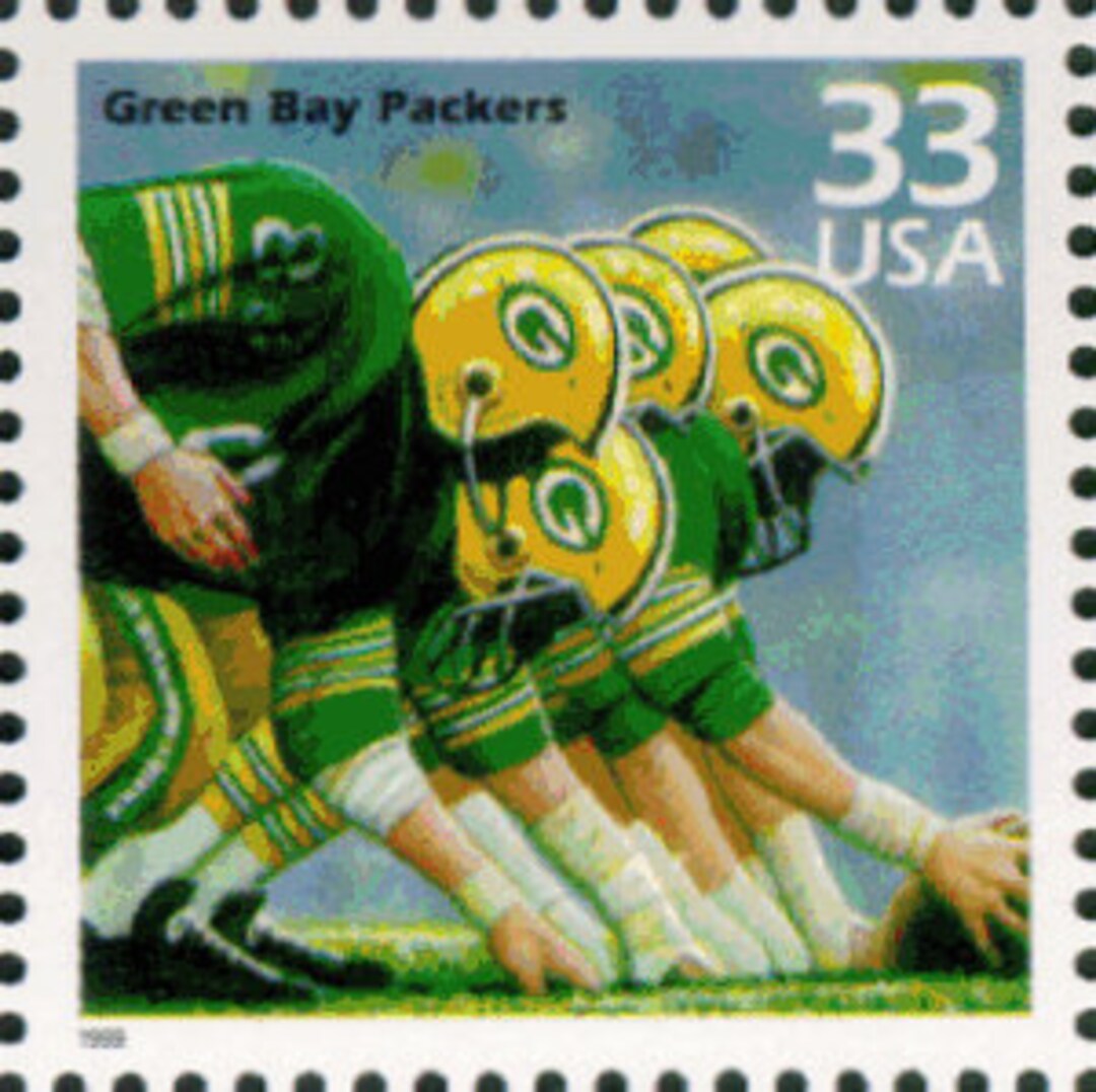 4x GREEN Bay PACKERS Football Super Bowl NFL 1960's 33c Unused Postage ...