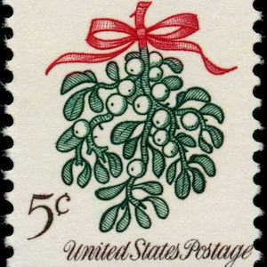 20x CHRISTMAS 1964 Mistletoe Holly Poinsettia Plants 4 Diff 5c Unused ...