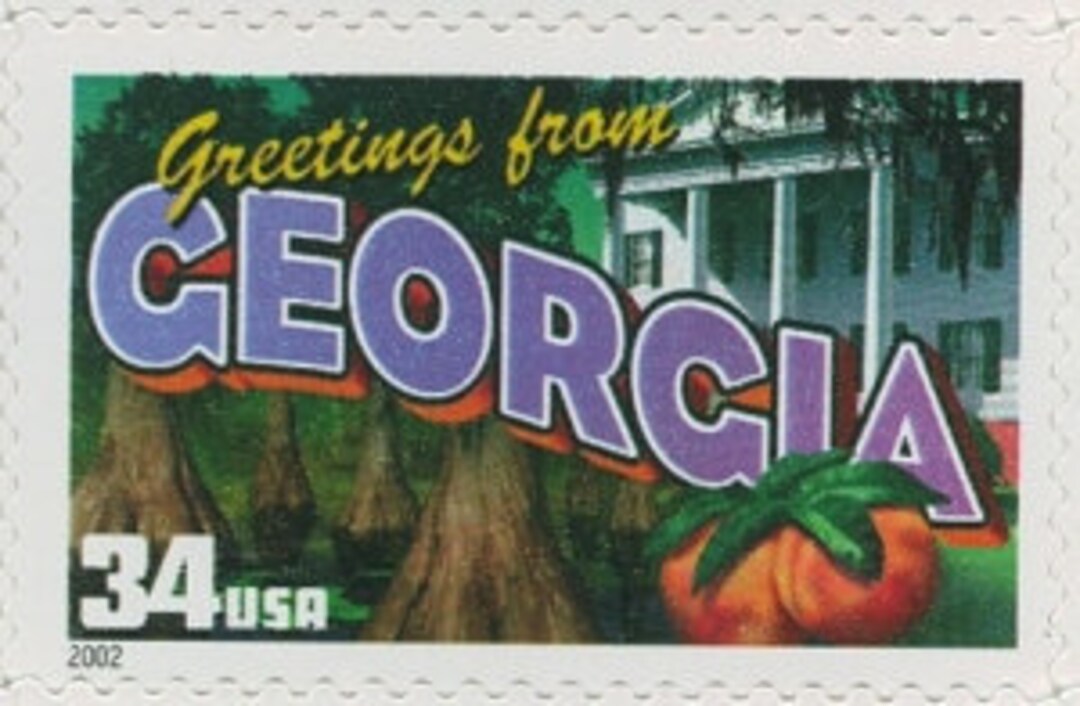 5x GEORGIA Greetings Atlanta 2002 34c Unused Postage Stamp. Greetings ...