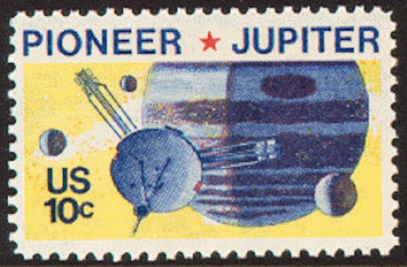 20x SPACE PIONEER JUPITER 1975 10c Unused Vintage Postage Stamps Free ...