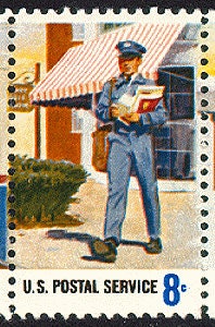 10x USPS POST OFFICE Letter Carrier 1973 8c Unused Postage Stamp Free ...