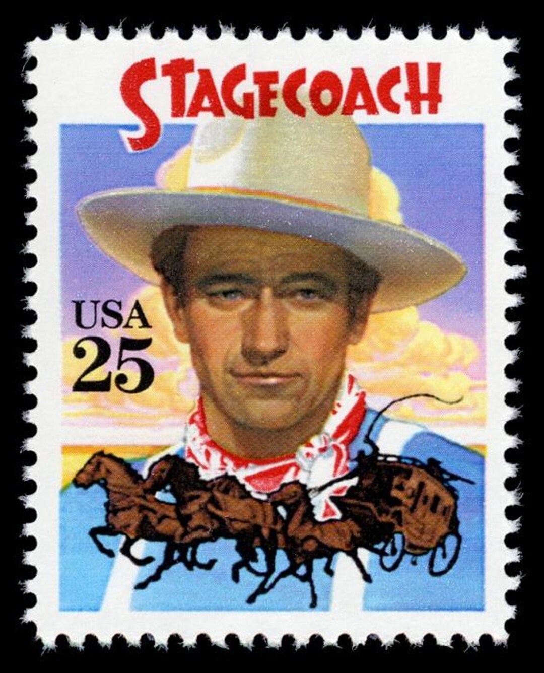 8x JOHN WAYNE Hollywood Movies Academy Awards STAGECOACH Western 1990 ...