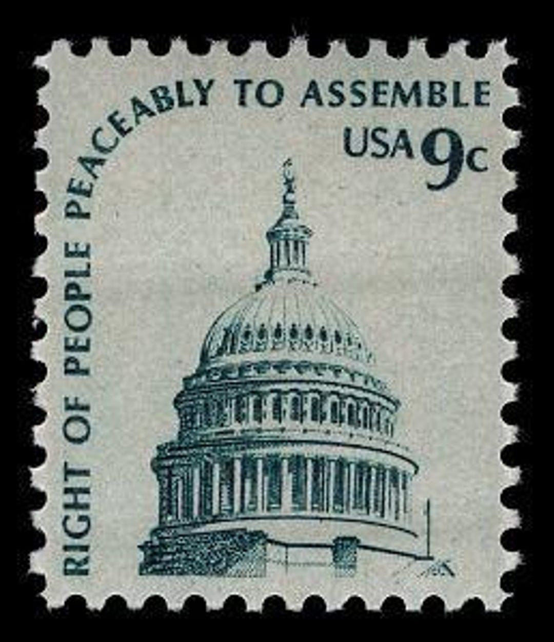 20x U.S. CAPITOL BUILDING Dome Washington DC 1977 9c Green Unused ...