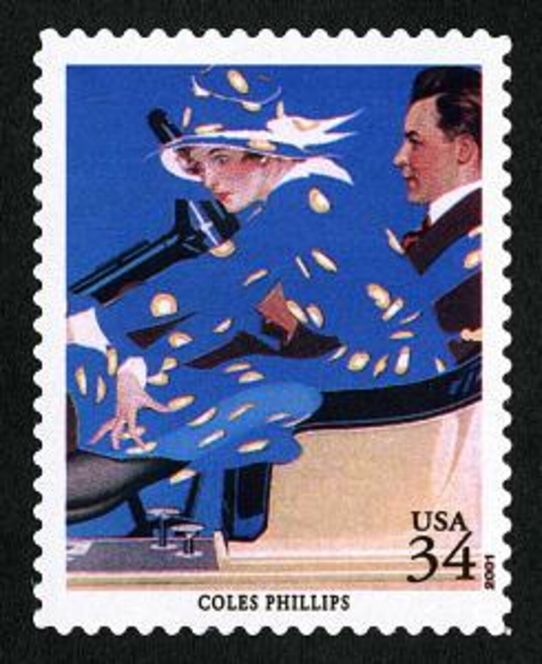 4x Coles Phillips AMERICAN ILLUSTRATOR Artists 2001 34c Blue Unused ...