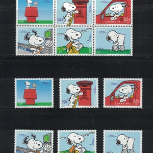 6 Diff SNOOPY Red Baron Peanuts Charlie Brown Cartoon COMICS 2000 ...