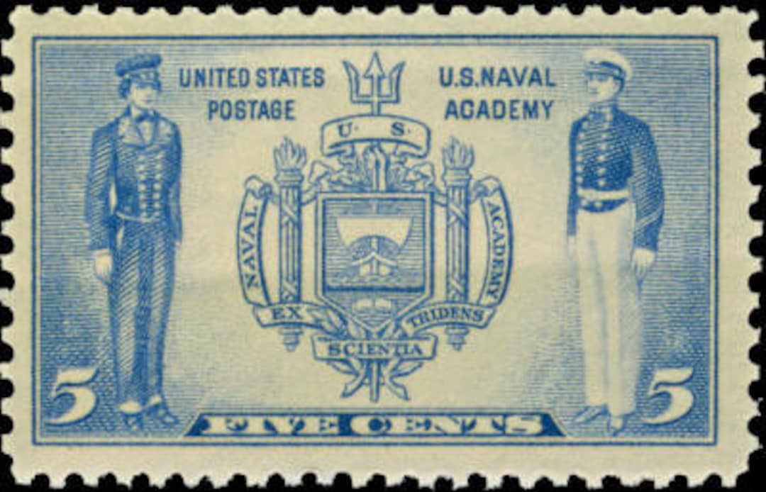 25x US NAVY HEROES Naval Academy Military 5 Different Unused 1936 ...