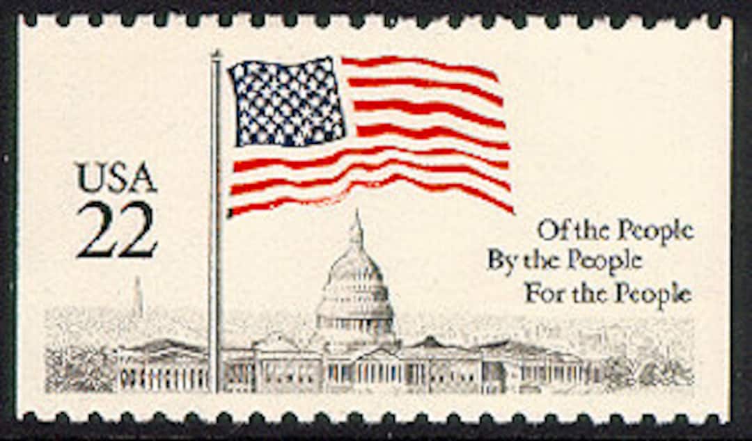 10x FLAG Over Capitol 1985 22c Unused Vintage Postage Stamps Free ...