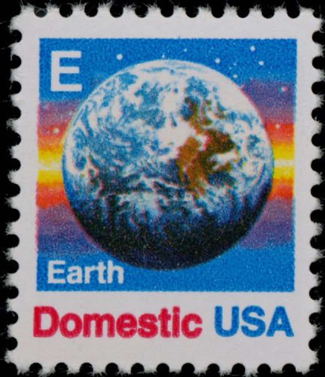 8x EARTH E Stamp Non Denominated 1987 Blue 25c Unused Postage Stamp ...