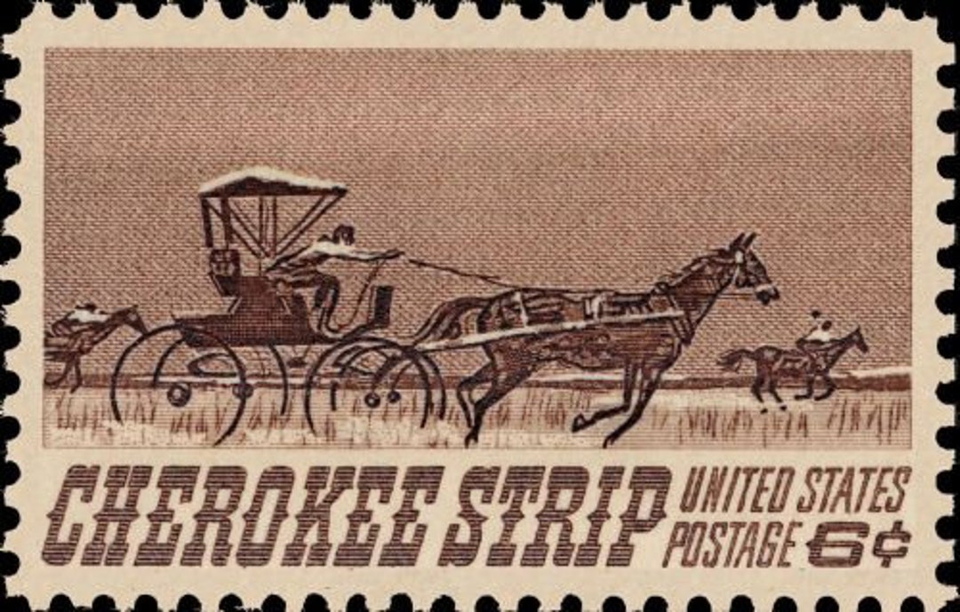 20x CHEROKEE STRIP Oklahoma 1893 Land Run 1968 6c Brown Unused Postage ...