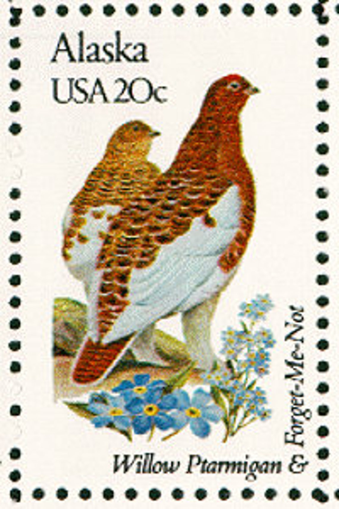 7x ALASKA State Bird & Flower 1982 20c Unused Vintage Postage - Etsy