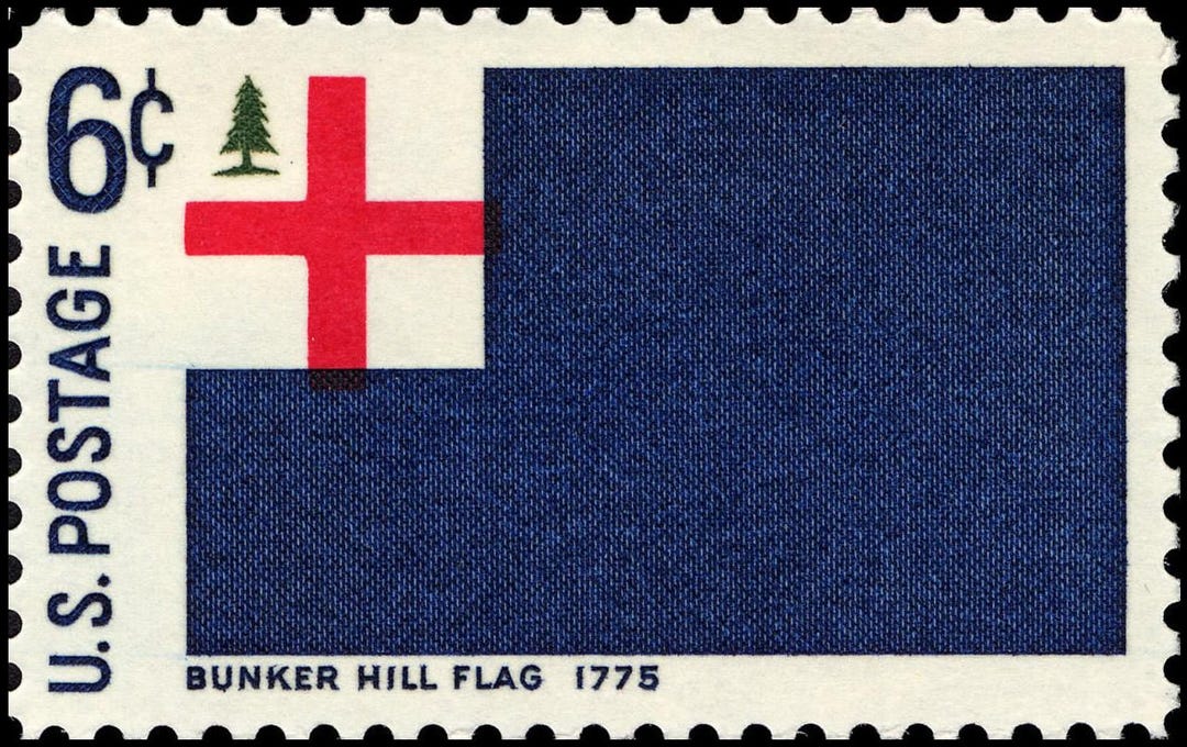20x BUNKER HILL 1775 Historic Flag 1968 6c Blue Unused Postage Stamp ...