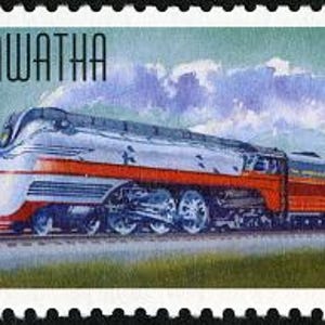 6x TRAINS HIAWATHA AMTRAK Chicago Steam Locomotive 1999 33c Unused ...