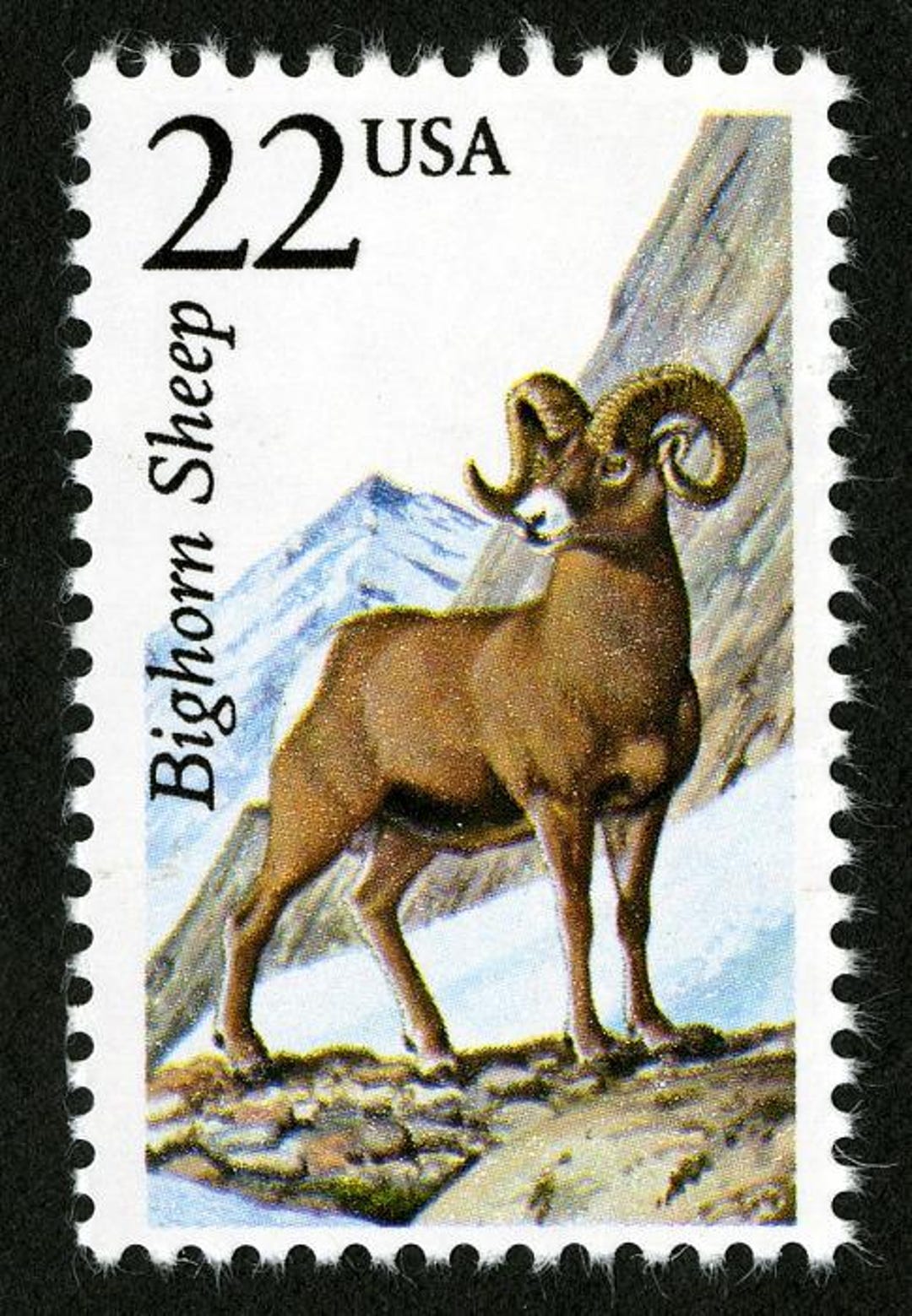 5x BIGHORN SHEEP RAM Colorado Idaho American Wildlife 1987 22c Unused ...