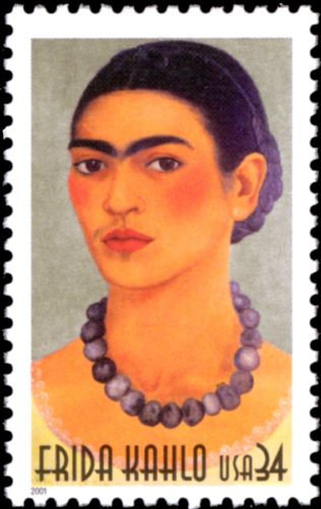 5x FRIDA KAHLO Mexican Female Painter Artist 2001 34c Vintage Postage ...