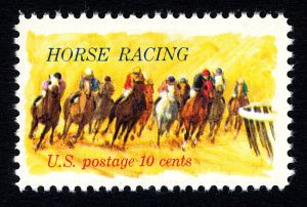 20x HORSE RACING Kentucky Derby Jockey Churchill Downs 1974 10c Unused ...