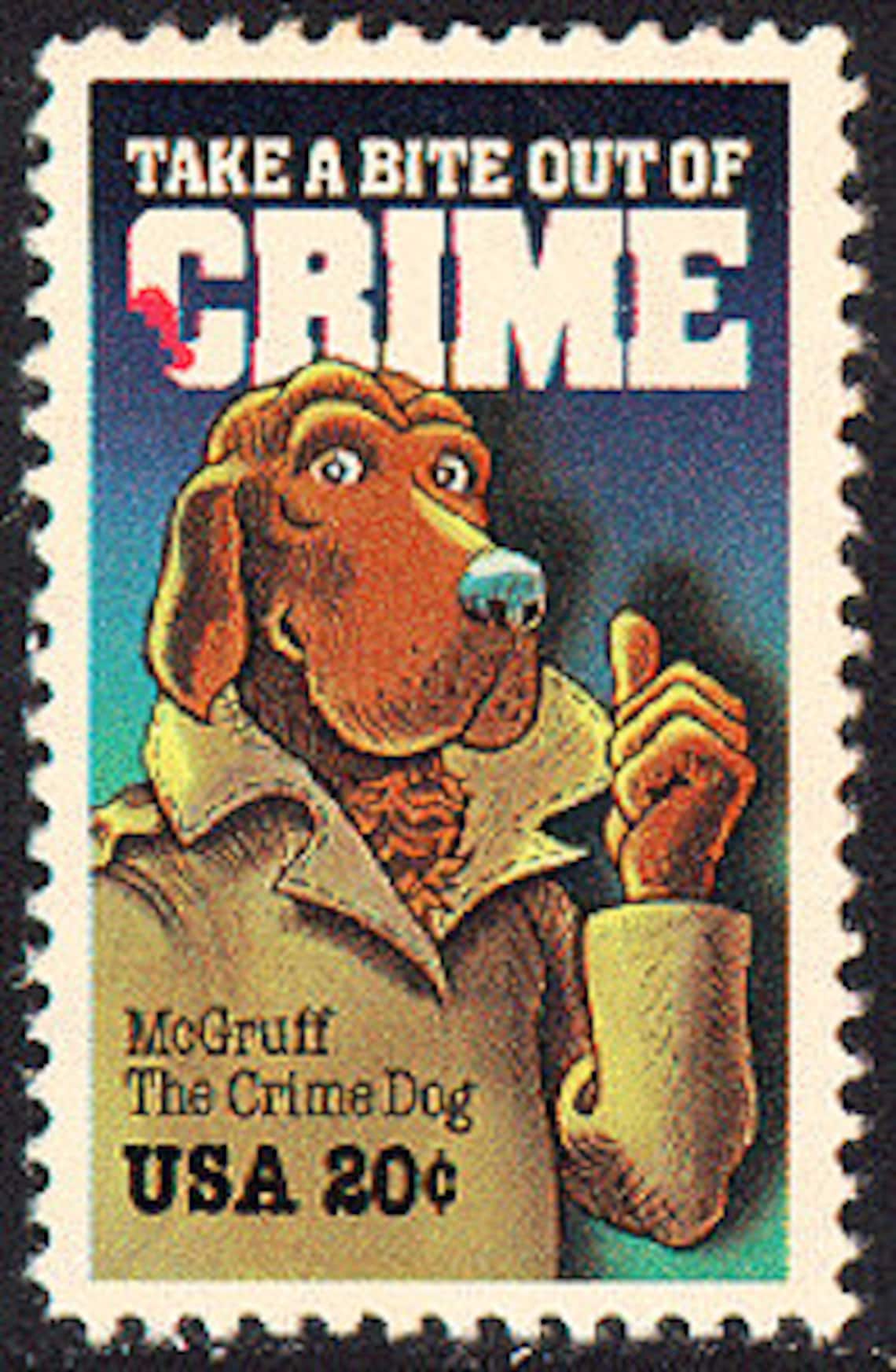 10x Mcgruff the Crime Dog POLICE 1984 20c Stamp Vintage Postage Free ...