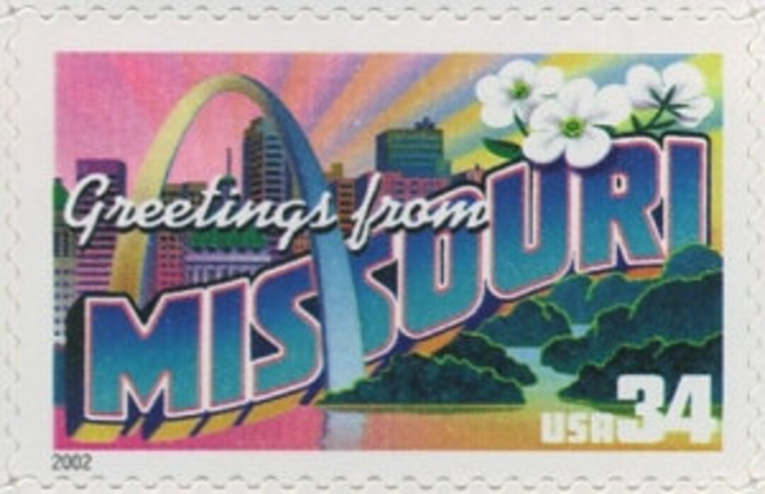 5x MISSOURI Greetings St Louis 2002 34c Unused Vintage Postage Stamp ...