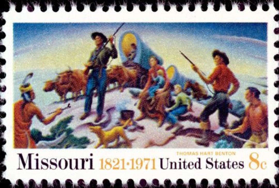 20x MISSOURI St Louis, Kansas City Painting 1971 8c Unused Postage Stamp Free Shipping! #1 ...