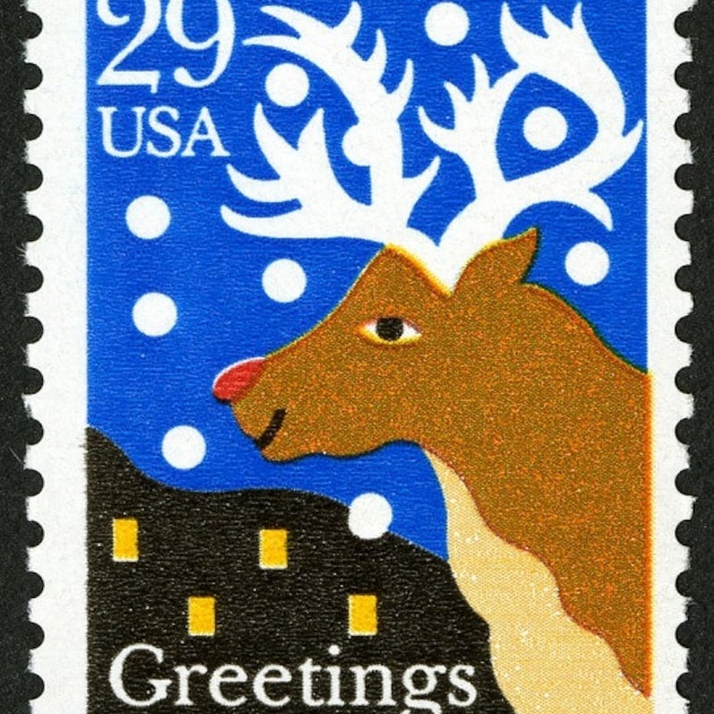 Reindeer Stamp - Etsy