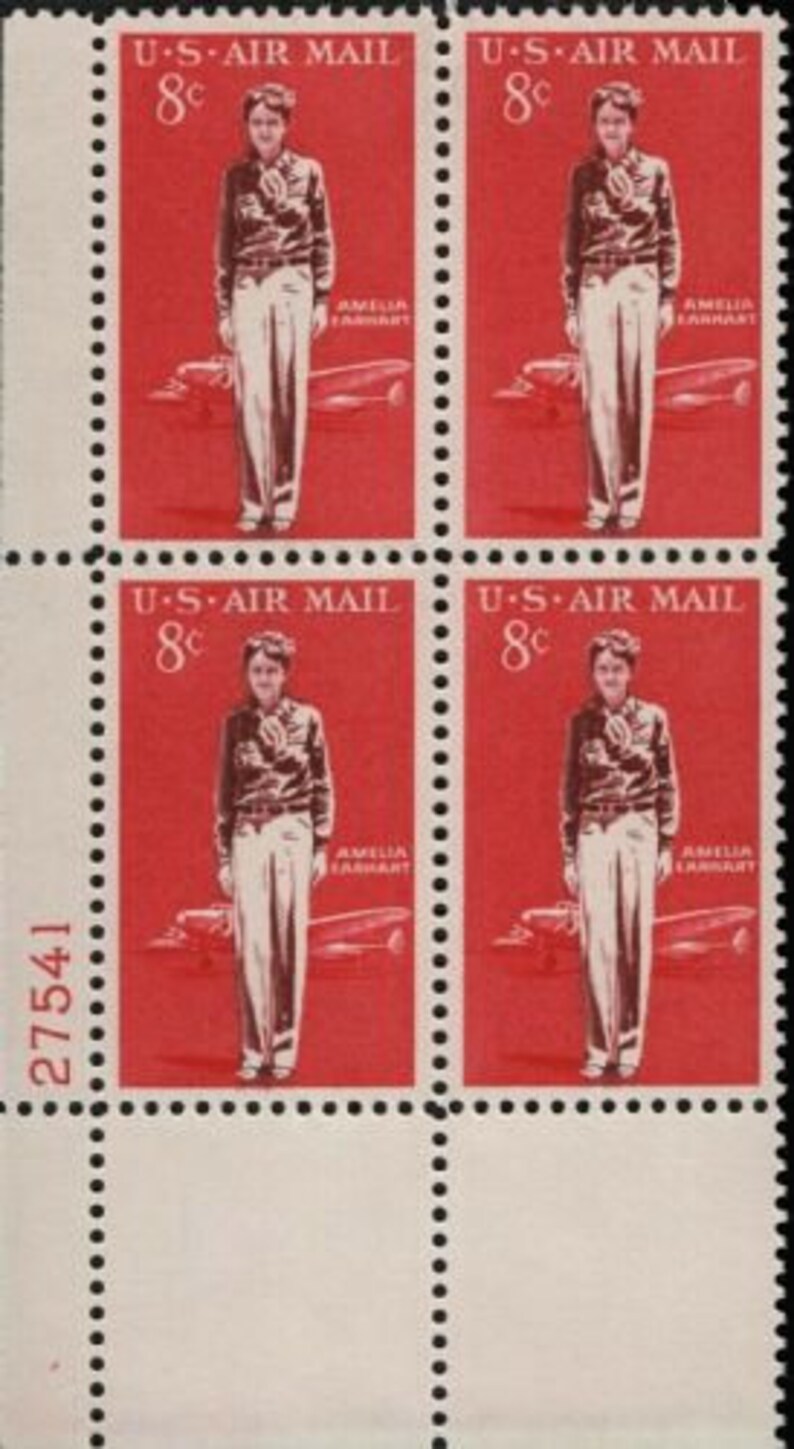 20x AMELIA EARHART Lockheed AVIATION Female Pilot 1963 8c Red Postage ...