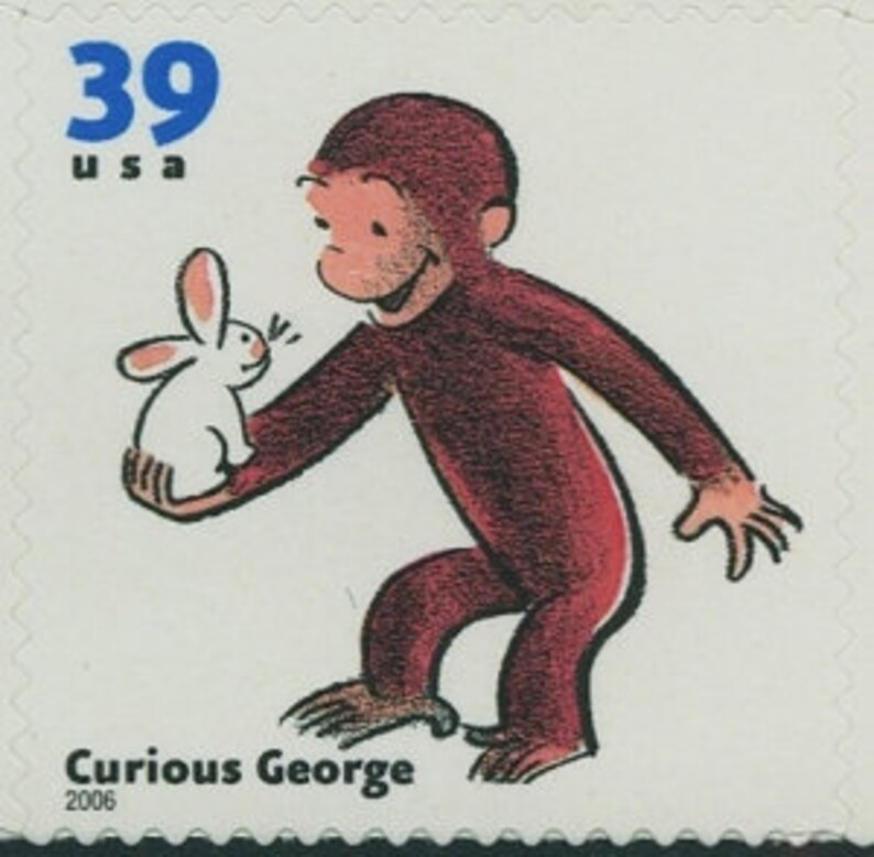 4x CURIOUS GEORGE Children's Book Animals 39c 2006 Vintage - Etsy