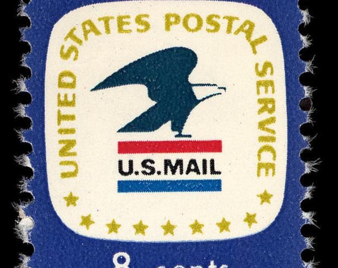 20x USPS POSTAL SERVICE Emblem Eagle 1971 8c Blue Unused Postage Stamp ...