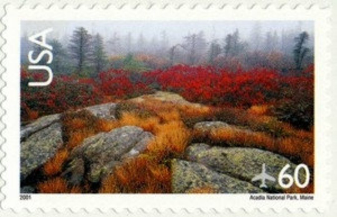4x ACADIA National Park MAINE 2001 60c Unused Postage Stamp. Free ...