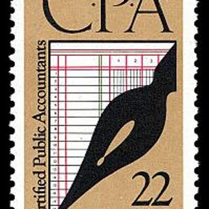10x CPA Certified Public Accountants 1987 22c Brown Vintage Postage ...