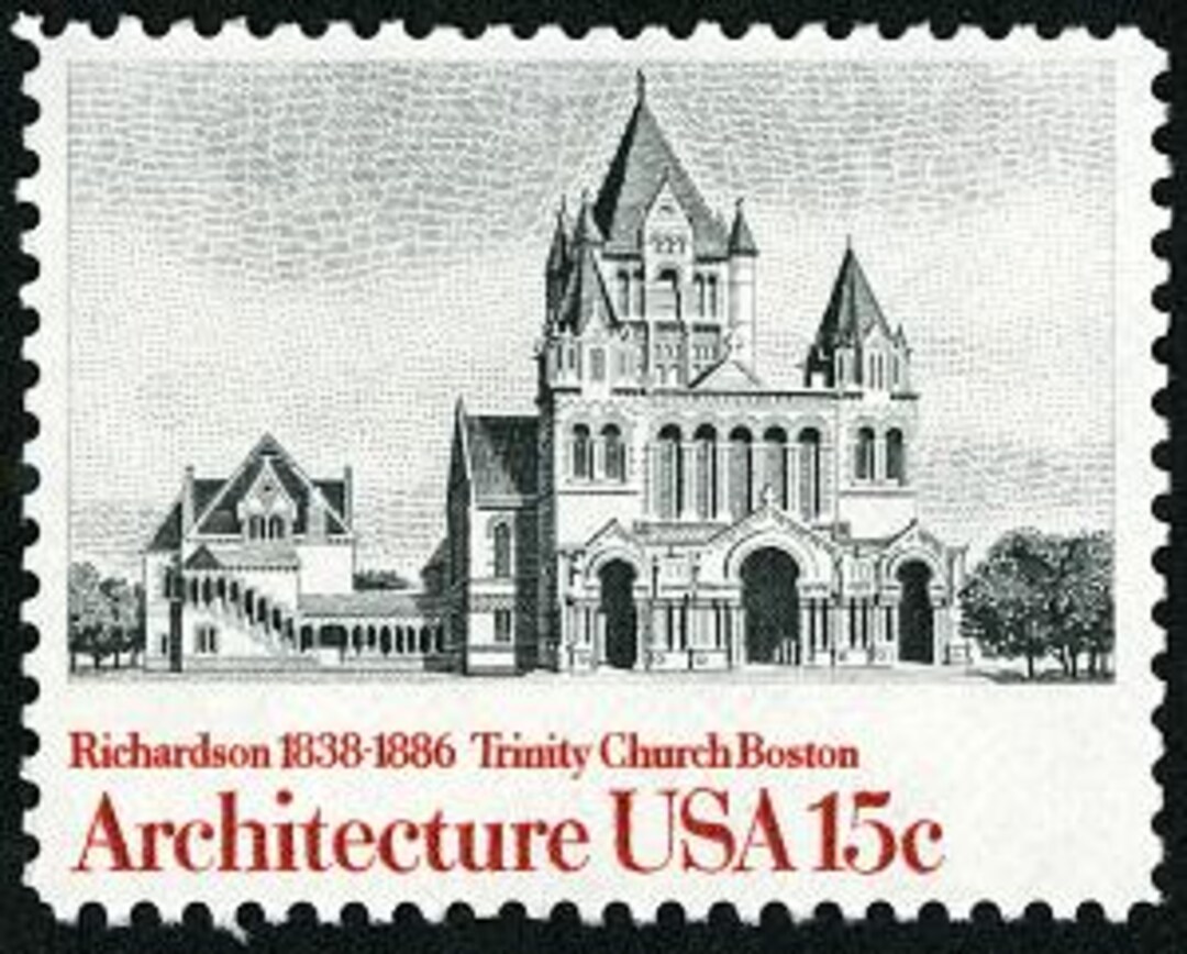 10x BOSTON TRINITY CHURCH Architecture 1980 15c Unused Vintage Postage ...