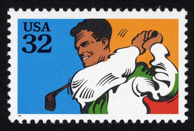 6x GOLF Golfing Sport 1995 32c Unused Postage Stamp Free Shipping! #1 ...