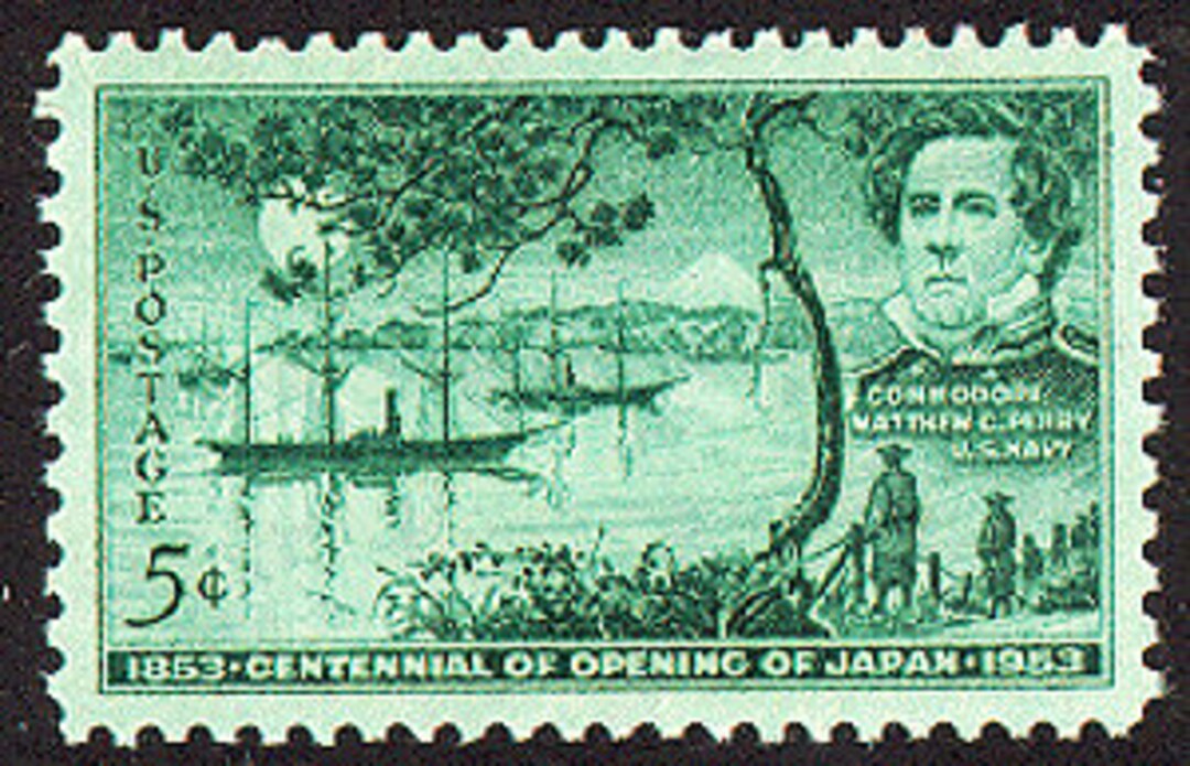 20x NAVY Commodore Matthew Perry JAPAN 1953 5c Green Unused Postage ...