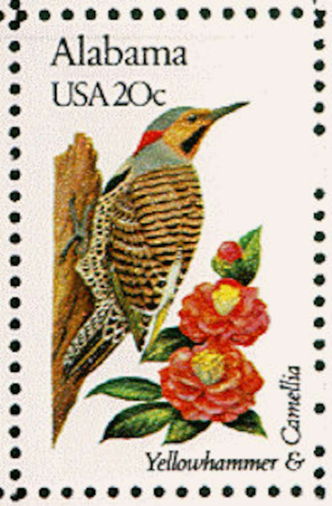 7x ALABAMA State Bird & Flower 1982 20c Unused Vintage Postage - Etsy