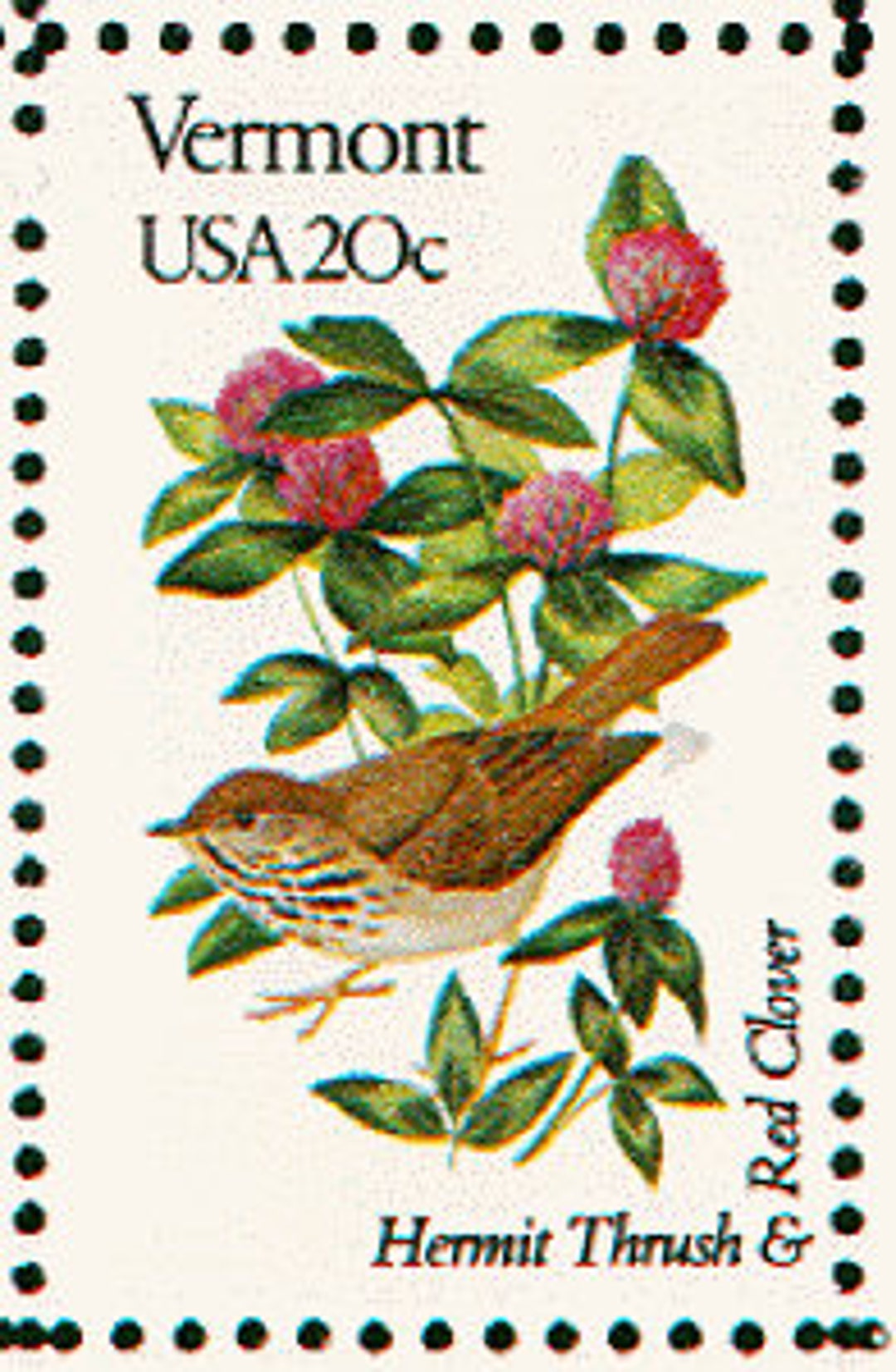 6x VERMONT State Bird & Flower Flora Fauna 1982 20c Unused Postage ...