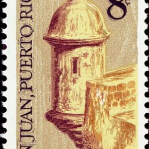 20x San Juan PUERTO RICO El Morro Castle 1971 8c Brown Postage Stamp ...