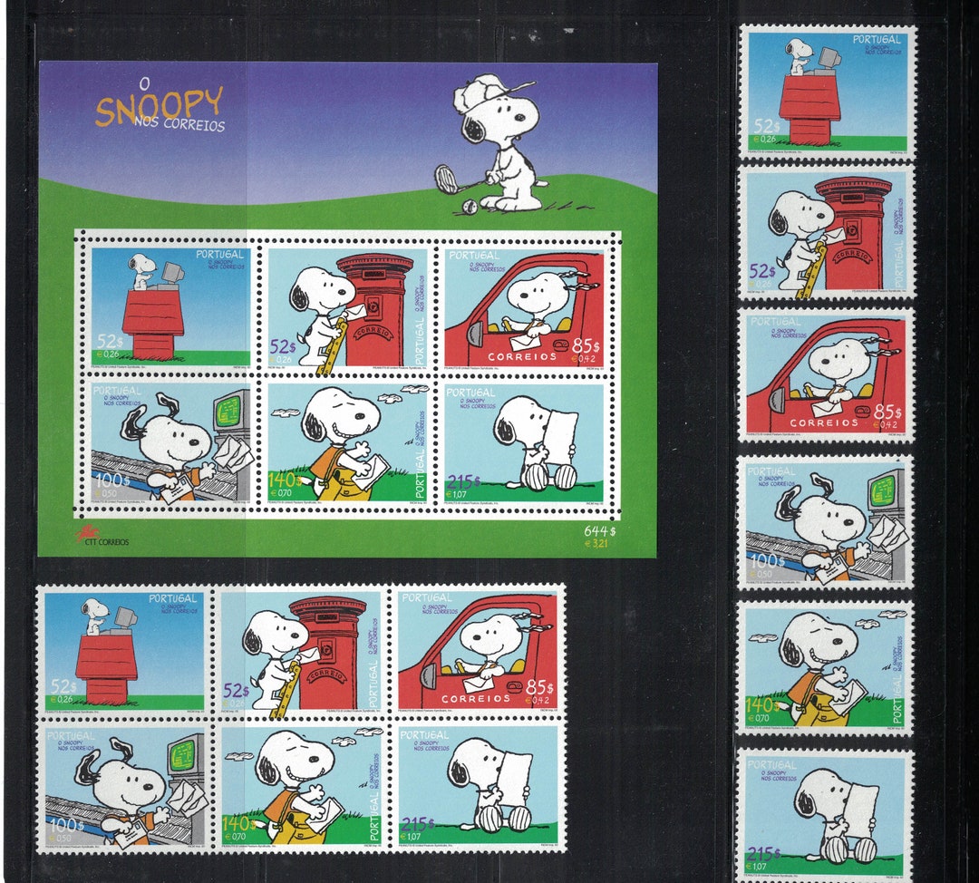 6 Diff SNOOPY Red Baron Peanuts Charlie Brown Cartoon COMICS 2000 ...