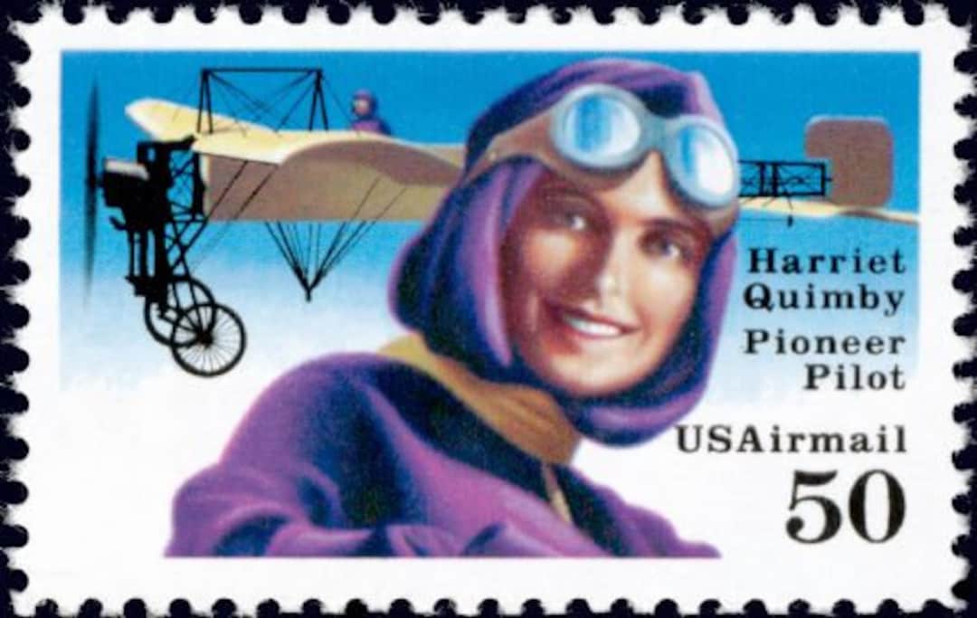 4x QUIMBY Aviation First Woman Licensed Pilot 1991 50c Unused Postage ...