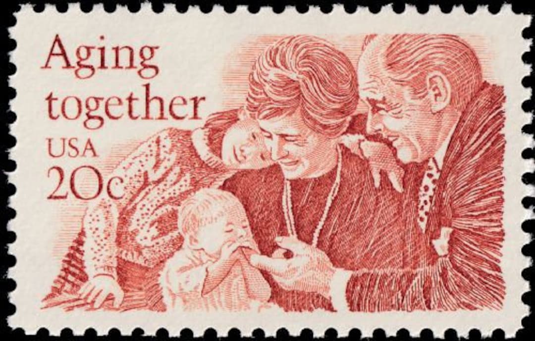 10x Aging Together Honoring Senior Citizens Grandparents 20c 1982 ...