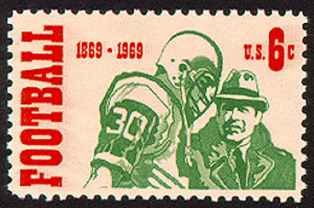 20x FOOTBALL Unused 1969 6c Vintage Postage Stamp Free Shipping! Your ...