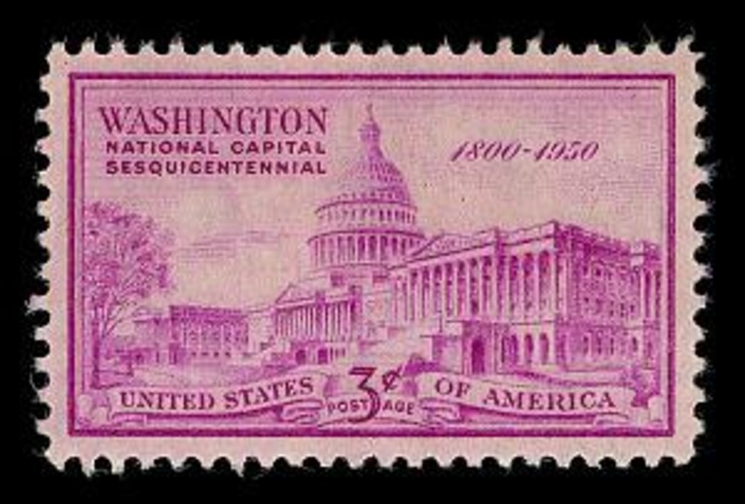 20x U.S. CAPITOL BUILDING Washington DC Pink 1950 3c Unused Postage ...