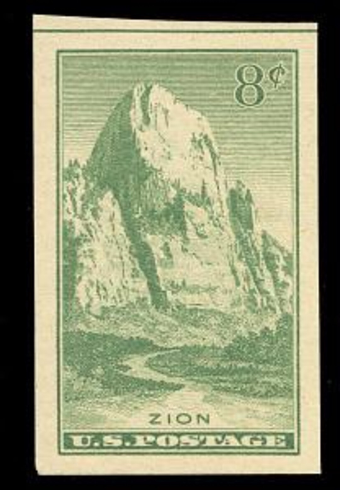 4x ZION Utah National Park Great White Throne 1935 IMPERF 8c Unused ...