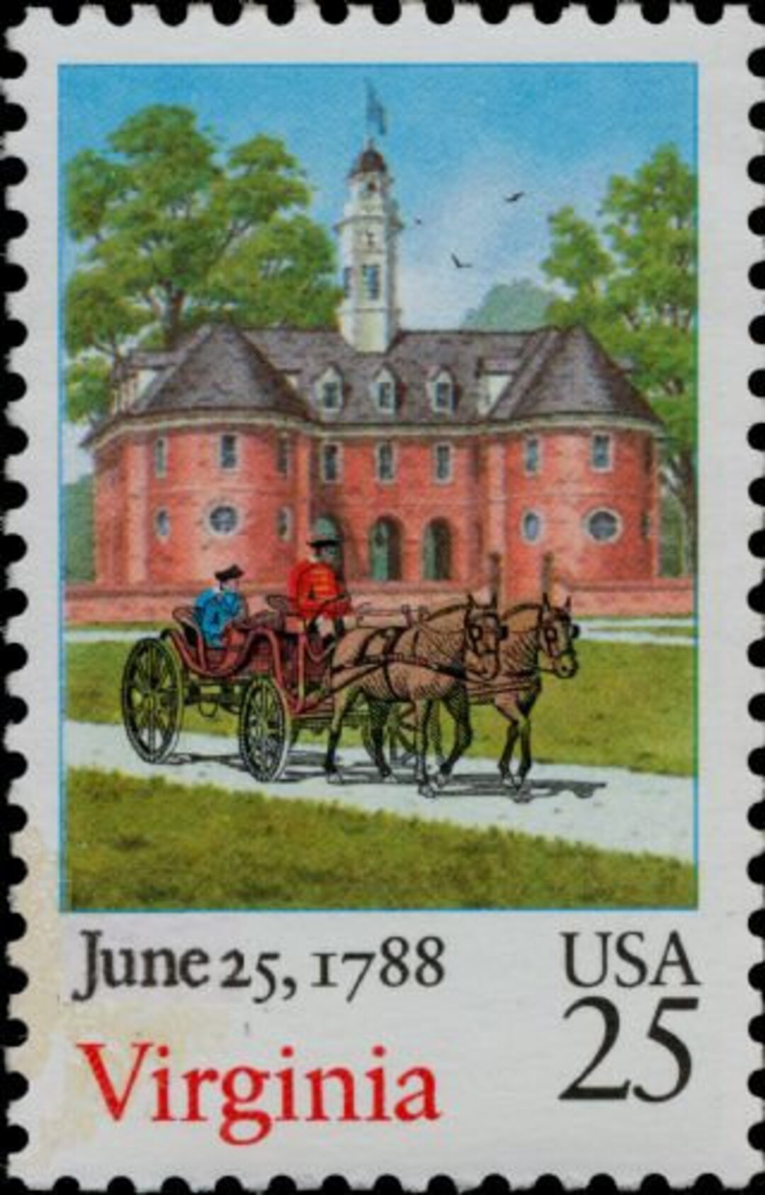 8x VIRGINIA Richmond Chesapeake Bay Old Dominion 1988 25c Unused ...