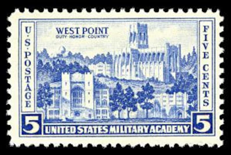 10x WEST POINT US Army Military Academy New York Unused 1936 5c Blue ...