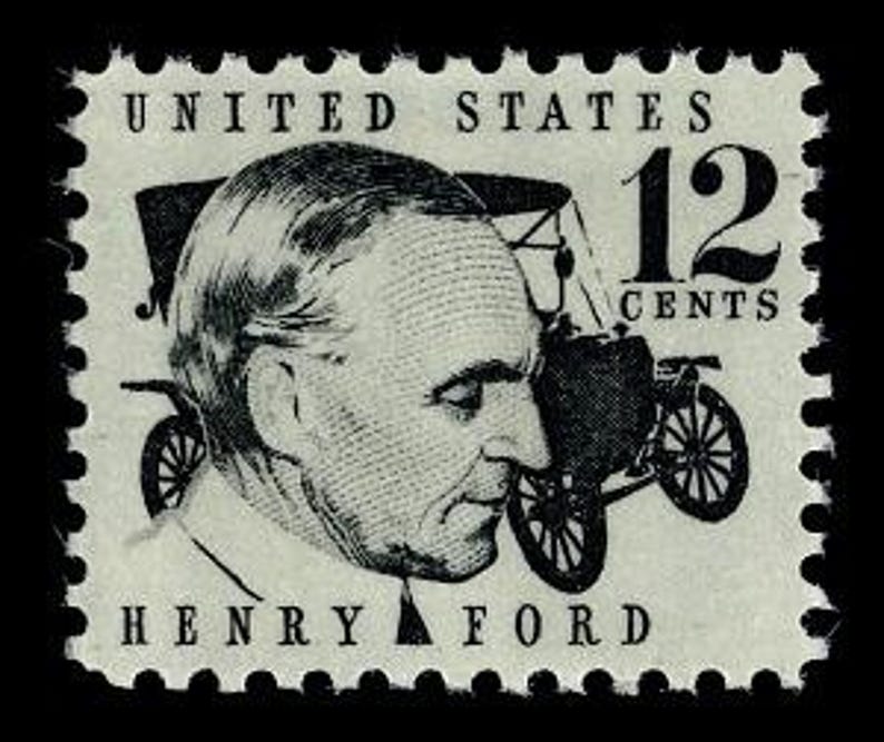 15x HENRY FORD AUTOMOBILE Model T 1968 12c Black & White Unused Postage ...